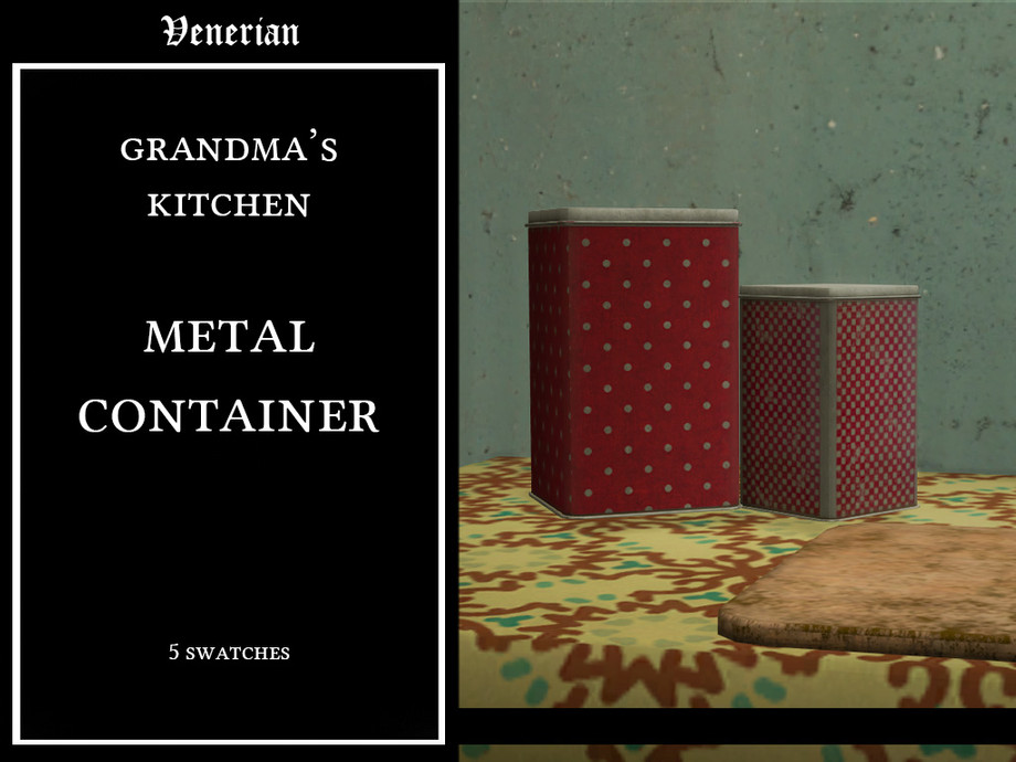The Sims Resource | Grandma's Kitchen Tin Container by Venerian