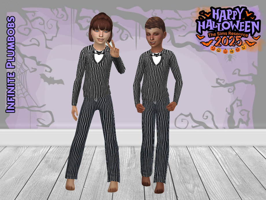The Sims Resource | Child - Halloween Jack PJ Bottom