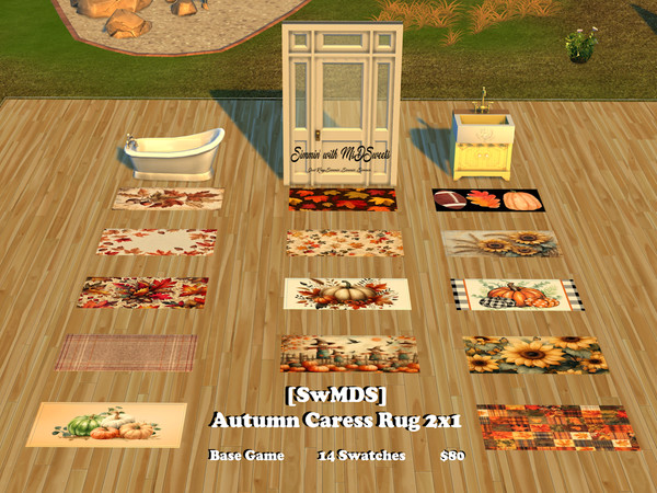 The Sims Resource | [SwMDS] Autumn Caress Rugs 2x1