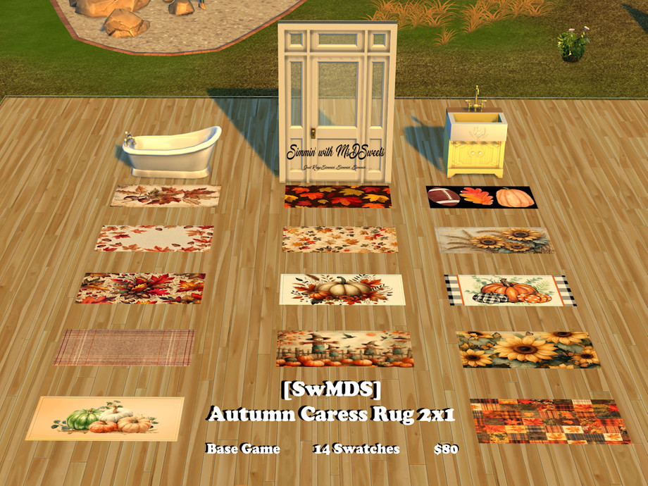 The Sims Resource | [SwMDS] Autumn Caress Rugs 2x1