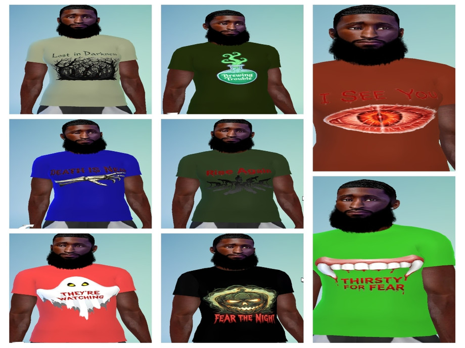 The Sims Resource | Male Halloween T-Shirt Collection