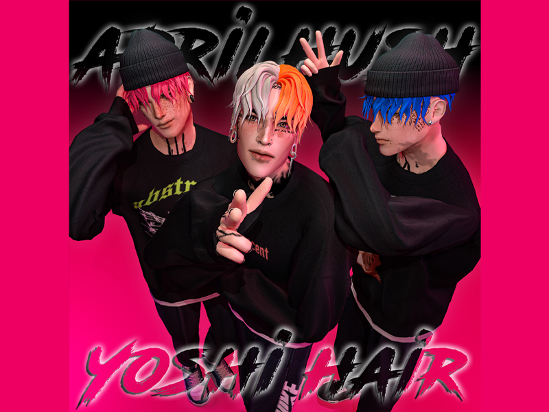 The Sims Resource | [aprilhush] Yoshi hair V1