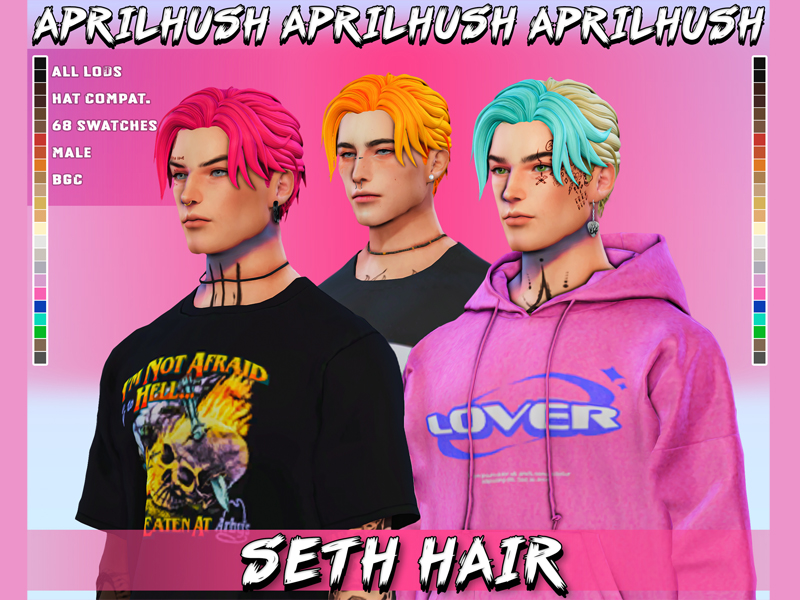 The Sims Resource | [aprilhush] Seth hair