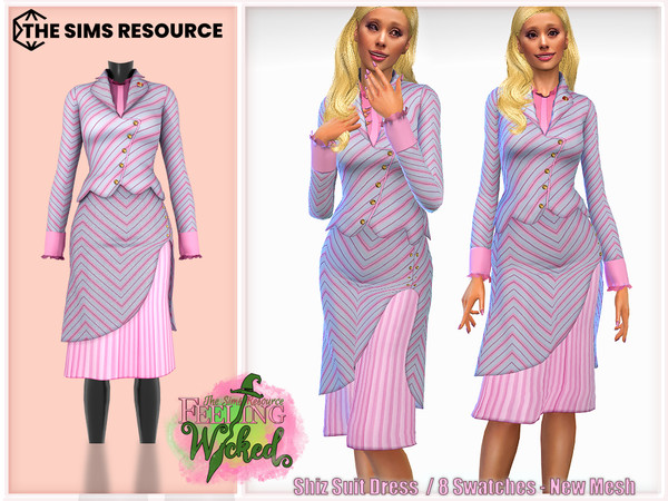 The Sims Resource | Feeling Wicked - Glinda Shiz Suit Dress