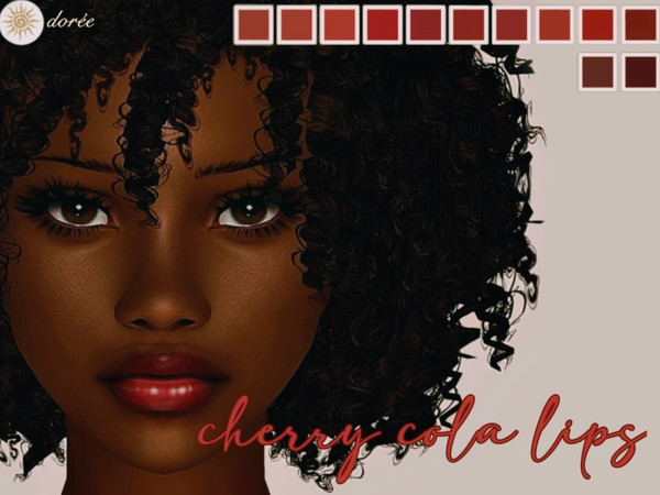 The Sims Resource | cherry cola lips - doree