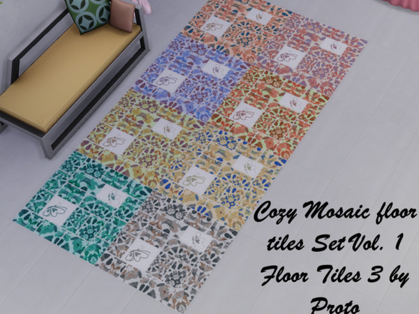 The Sims Resource | Cozy Mosaic floor tiles Set Vol. 1 Floor Tiles 3