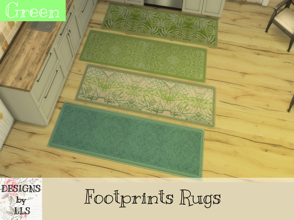 The Sims Resource | Footprints GREEN Rugs