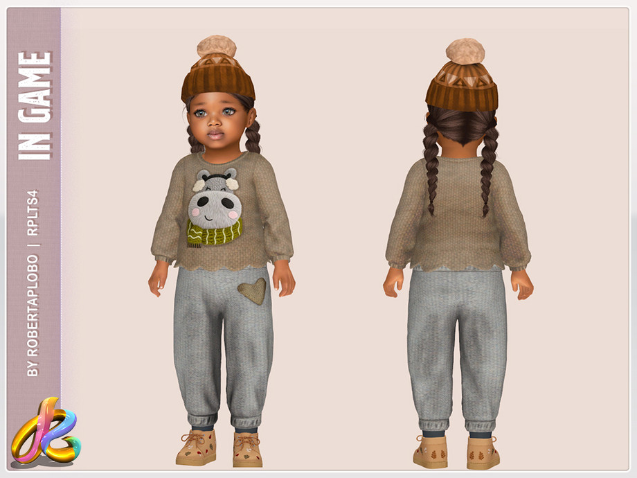 The Sims Resource | Warm Heart Holiday Pants - Bottom 331 - Toddler