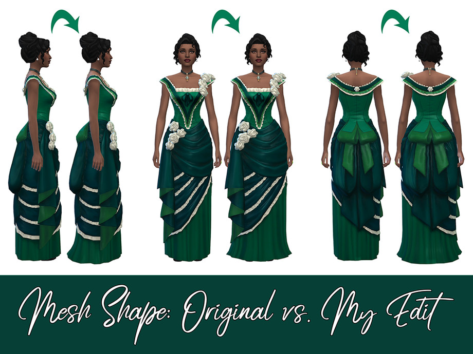 The Sims Resource | Saloon Soiree Dress (Requires Vampires)