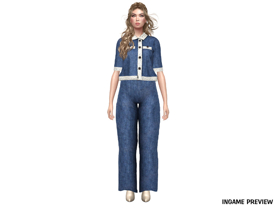 The Sims Resource | 80'S THINGS - Clothes SET518 - Denim Shirt C1695