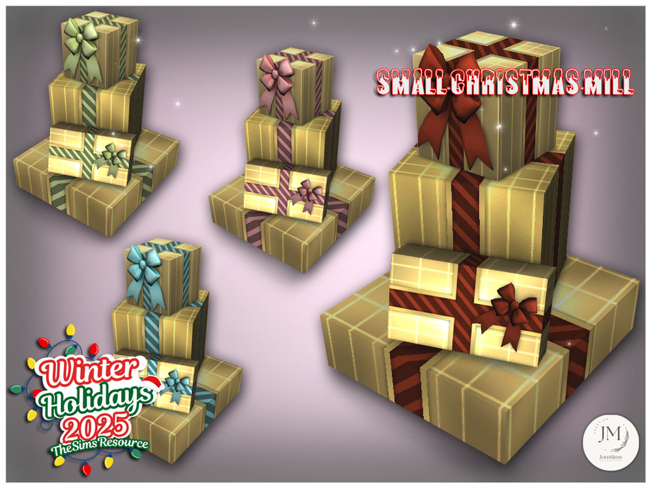 The Sims Resource | jomsims WinterHolidays2025 small Christmas mill ...