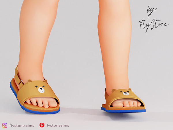The Sims Resource | Toddler Bear Shaped Sandals