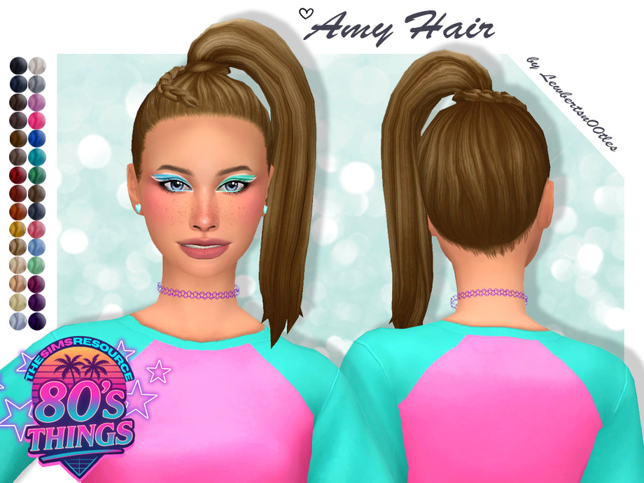 The Sims Resource | Amy Hair (80's Things)