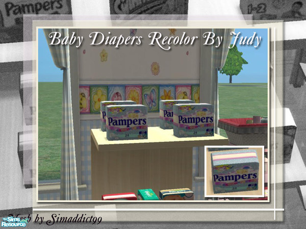 The Sims Resource | Judy Baby Diapers - Pampers 5