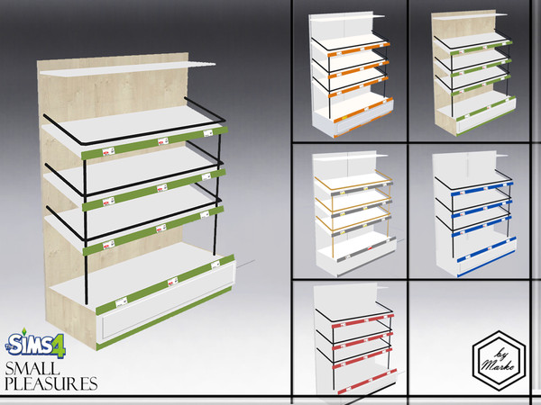 The Sims Resource | [MarkoTS4] Retail counter set (market) Rack 08