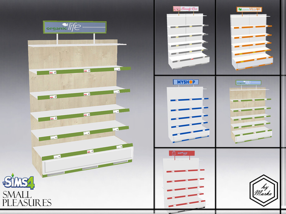 The Sims Resource | [MarkoTS4] Retail counter set (market) Rack 04