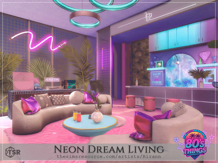 The Sims Resource | 80s Things - Neon Dream Livingroom