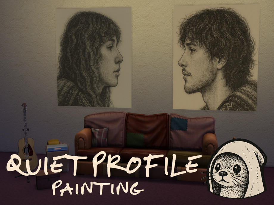 The Sims Resource | Quiet Profile Painting (Female)