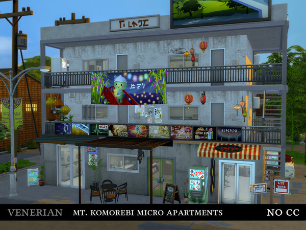 The Sims Resource | Mt. Komorebi Micro Apartments (NO CC)