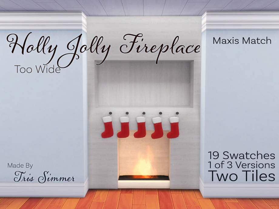 The Sims Resource | Holly Jolly Fireplaces