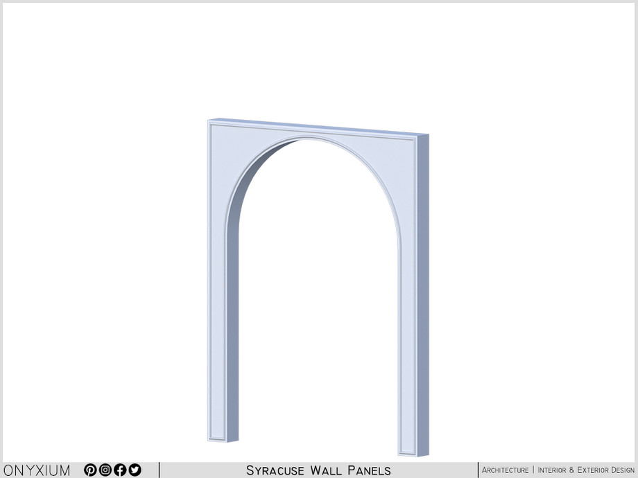 The Sims Resource | Syracuse Wide Wall Panel With Arch Medium