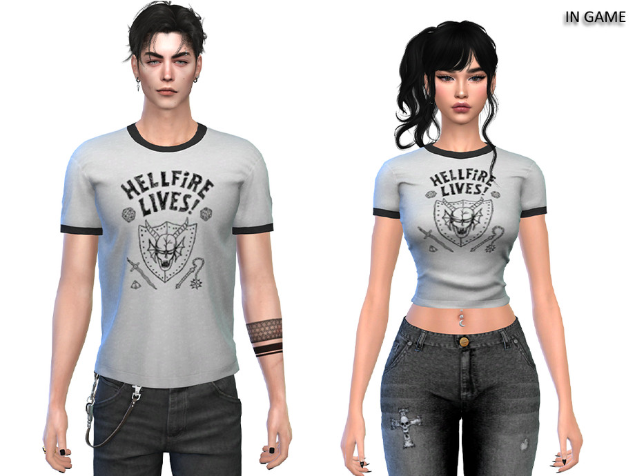 The Sims Resource | StrangerCore Tee (Set)
