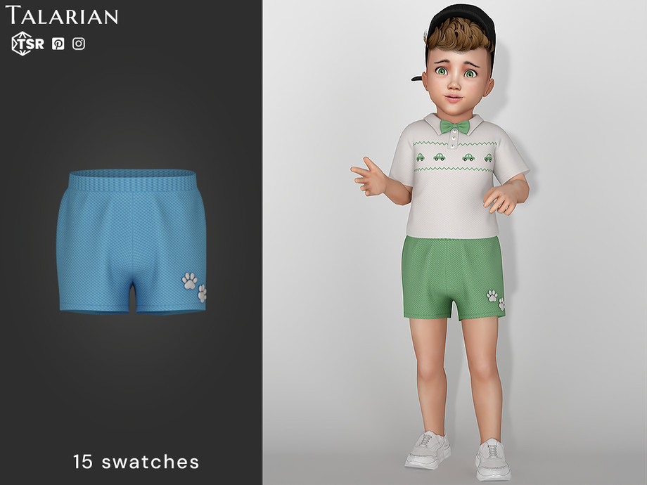 The Sims Resource | Kehlani Paw Patch Shorts