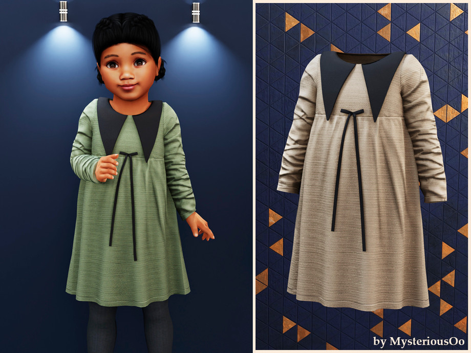 The Sims Resource | Toddler - Peter pan collar dress