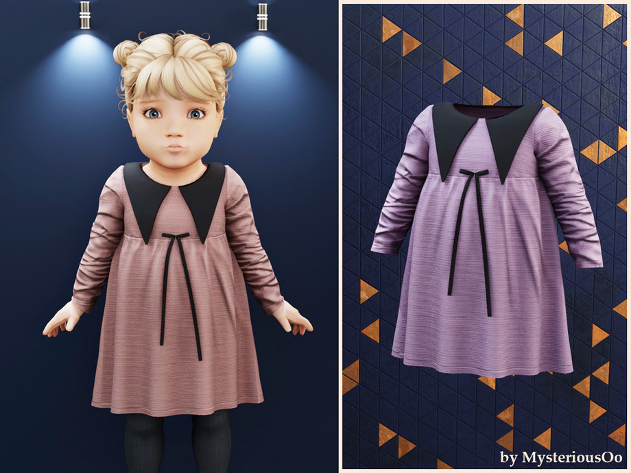 The Sims Resource | Infant - Peter pan collar dress