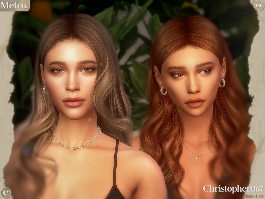 The Sims Resource | Metro Earrings - Baguette Diamond Hoops