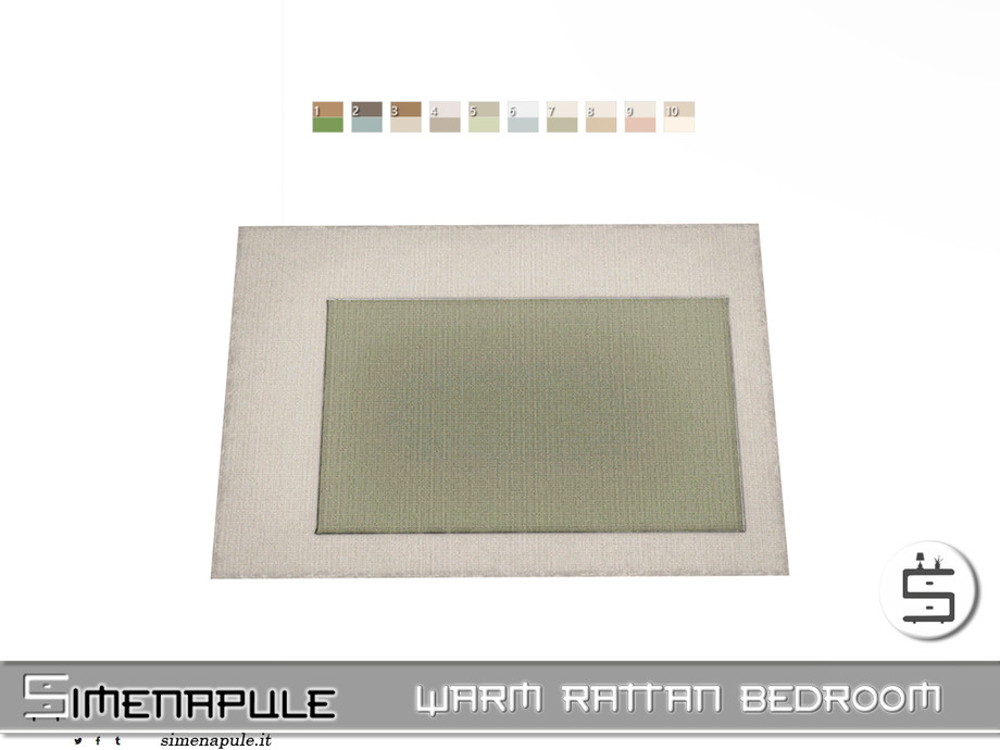 The Sims Resource | [SeN4] Warm Rattan Bedroom - Rug