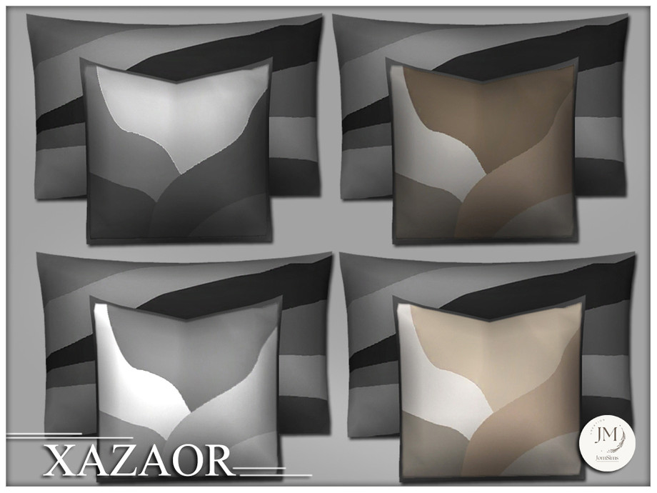 The Sims Resource | Jomsims Xazaor cushions bed2