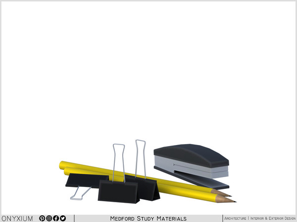 The Sims Resource | Medford Pencils, Paperclips And Stapler