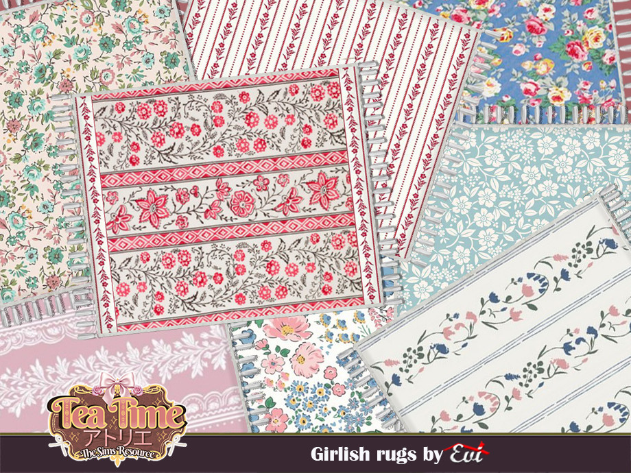 The Sims Resource | Girlish rugs