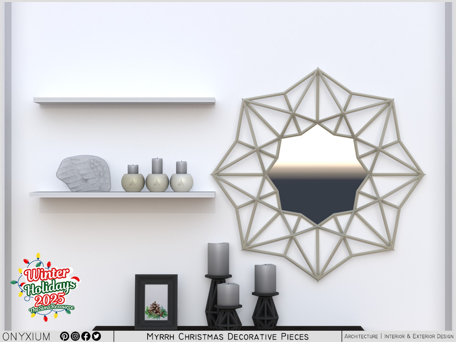 The Sims Resource | Myrrh Christmas Decorative Pieces