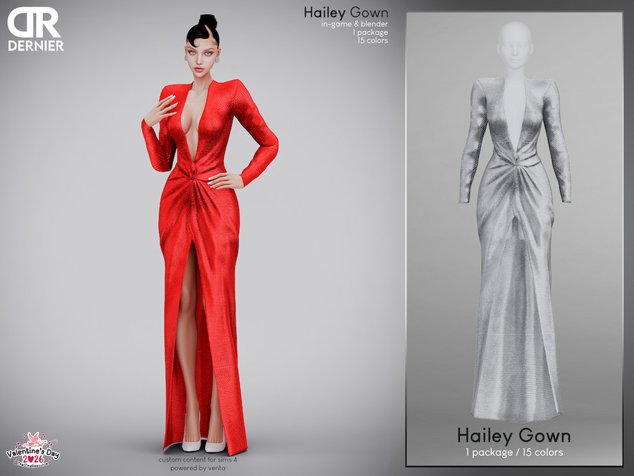 The Sims Resource | DERNIER - Hailey Gown