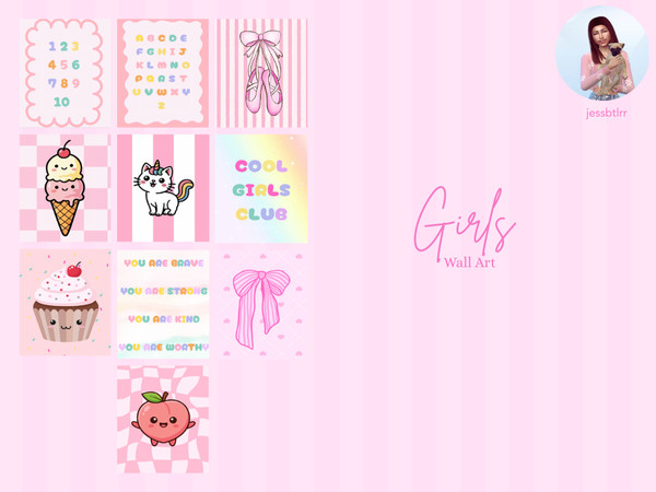 The Sims Resource | Girls Wall Art