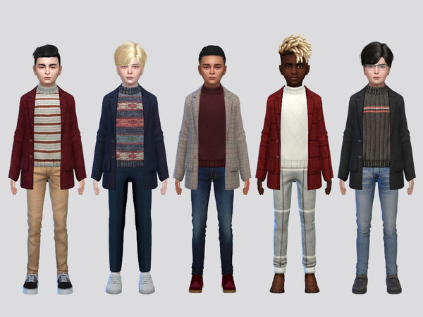 The Sims Resource | Terry Coat Jacket Boys