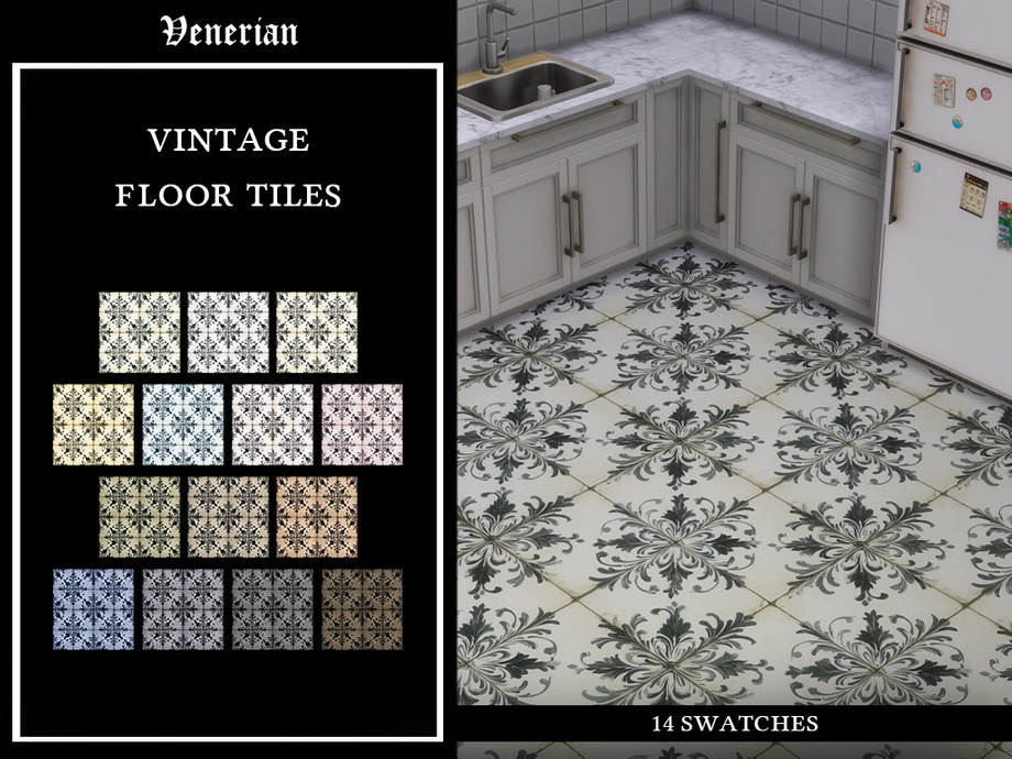 The Sims Resource | Vintage Floor Tiles by Venerian