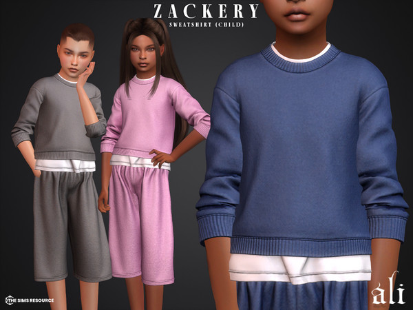 The Sims Resource | ZACKERY sweatshirt (child)