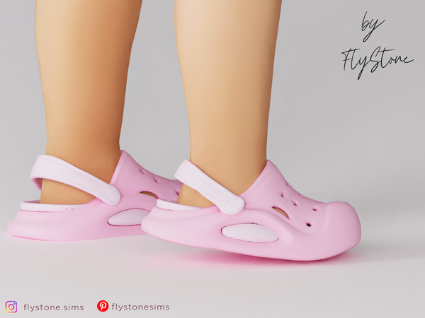The Sims Resource | Toddler Lightweight Clogs With Heel Strap
