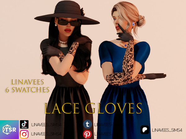 The Sims Resource | AMALIA - LACE GLOVES