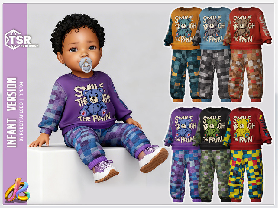 The Sims Resource | 346 - Infant Boy SET -Trendy Kids Teddy Bear ...