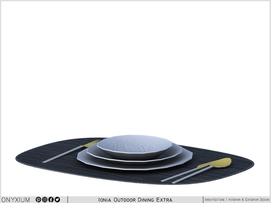 The Sims Resource | Ionia Placemat With Fork, Knife, Spoon And Plates