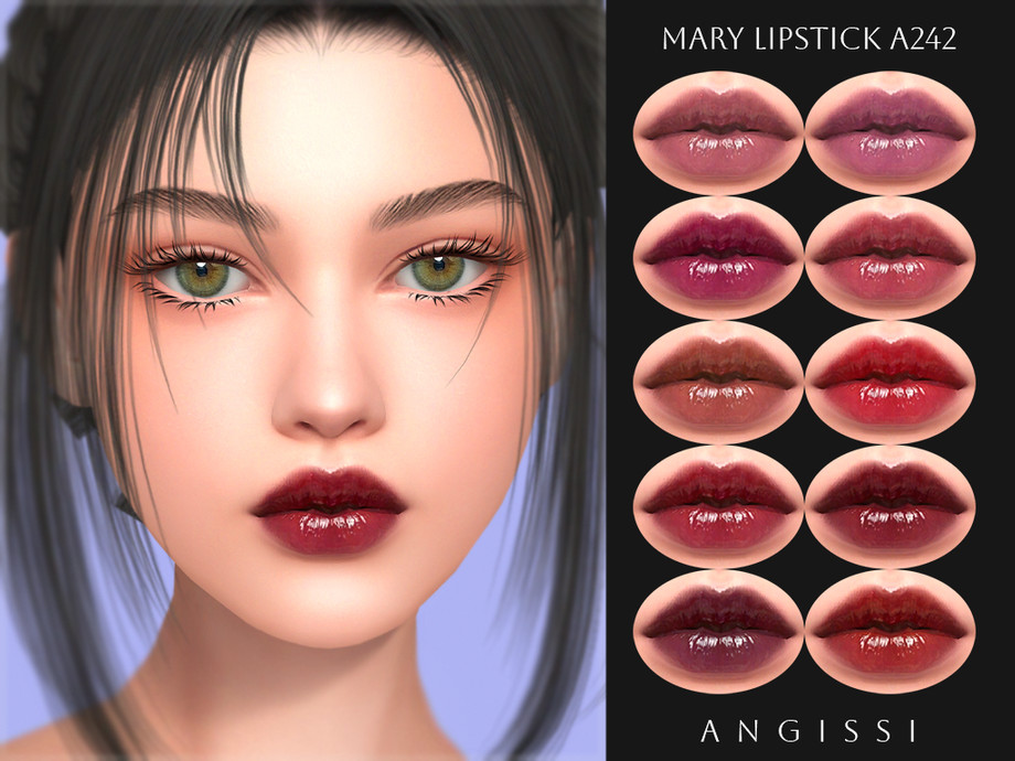 The Sims Resource | Mary Lipstick A242