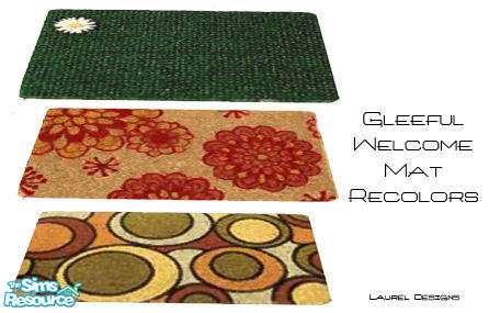 The Sims Resource | Gleeful Welcome Mat Recolors