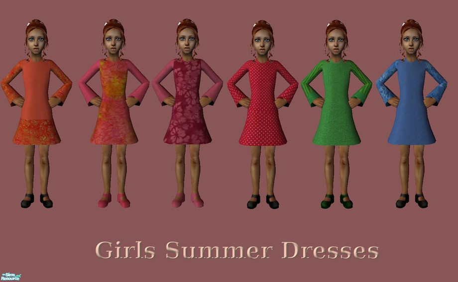The Sims Resource | Girls Summer Dresses