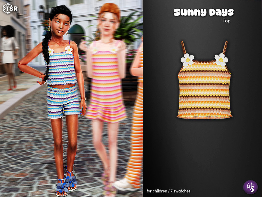 The Sims Resource | (Wisteria) Sunny Days - Blouse (children)