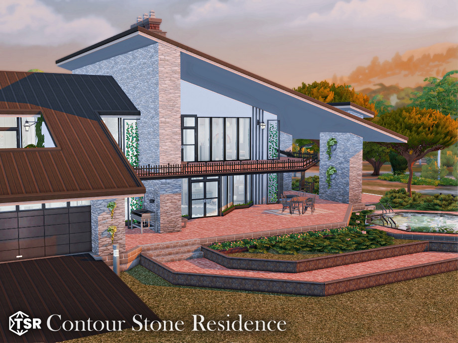 The Sims Resource | Contour Stone Residence l noCC