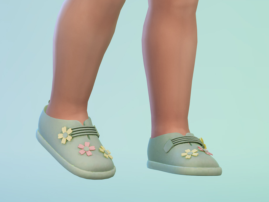 The Sims Resource | Toddler Leather Loafers With Braided Lacing
